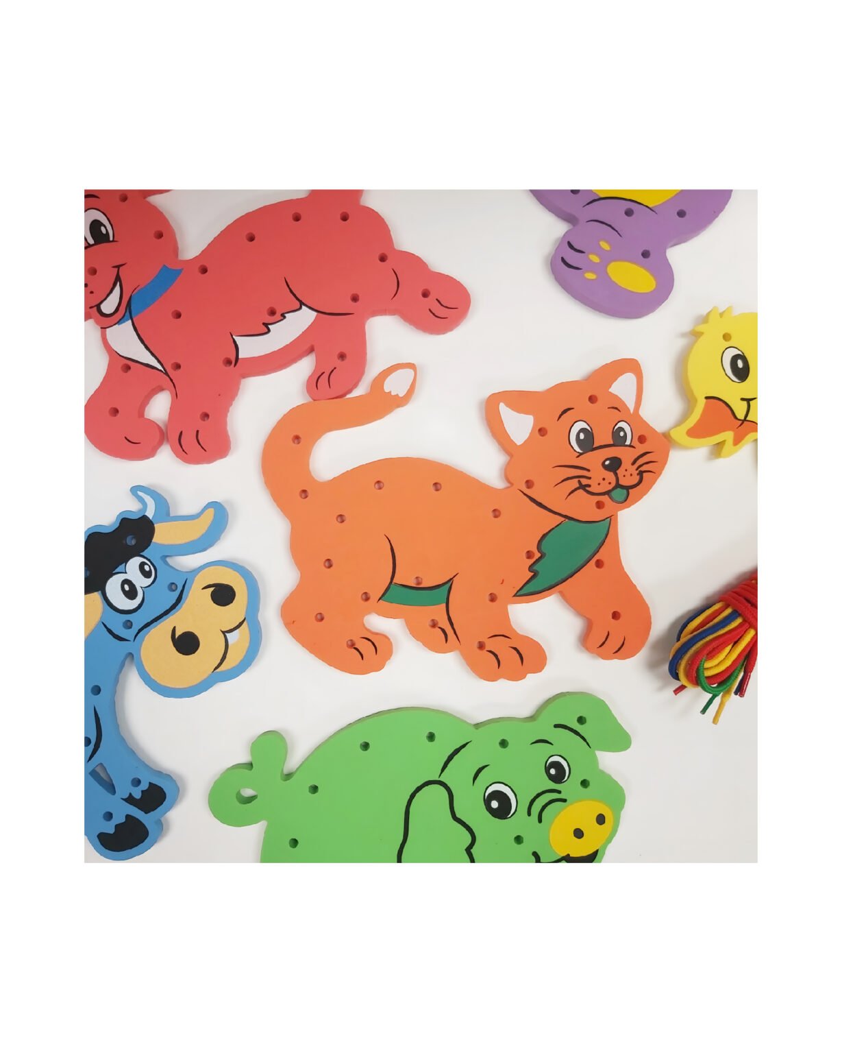 Lacing animals shape boards - Edi School Mart